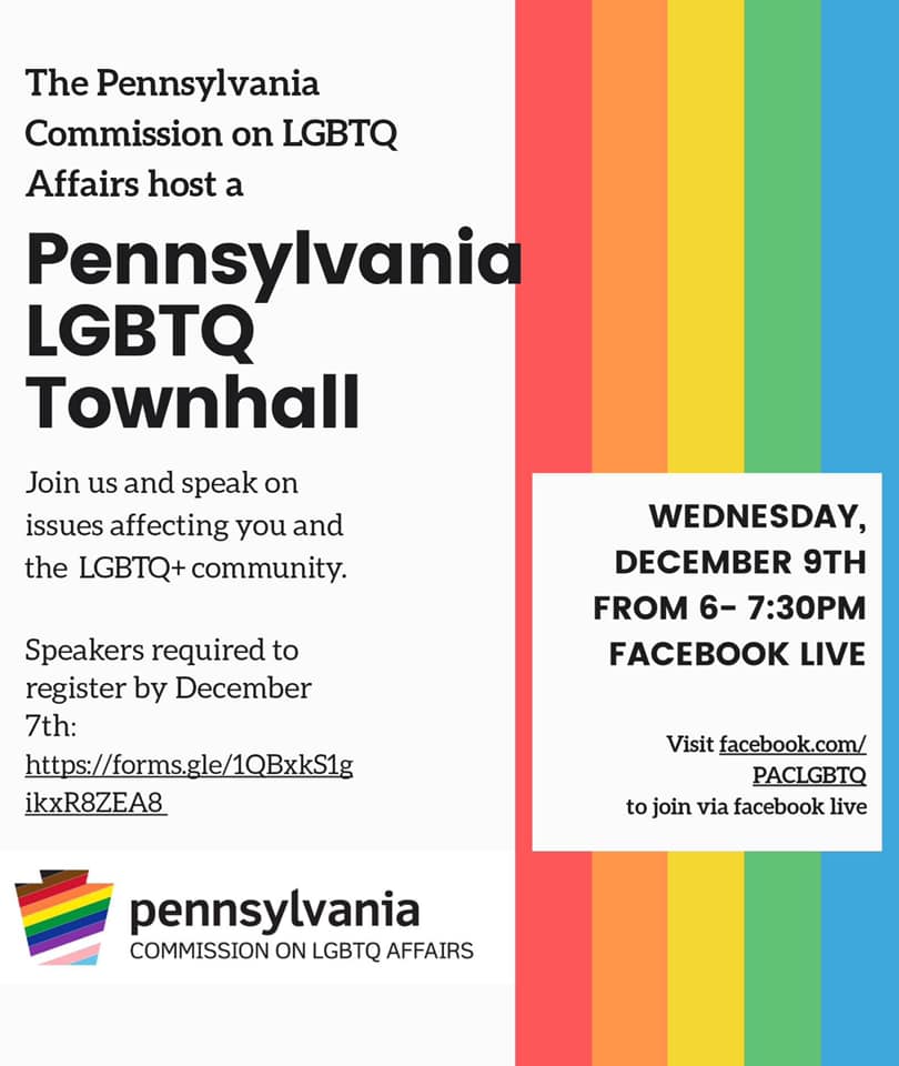 Pennsylvania LGBTQ Townhall - PhillyGayCalendar