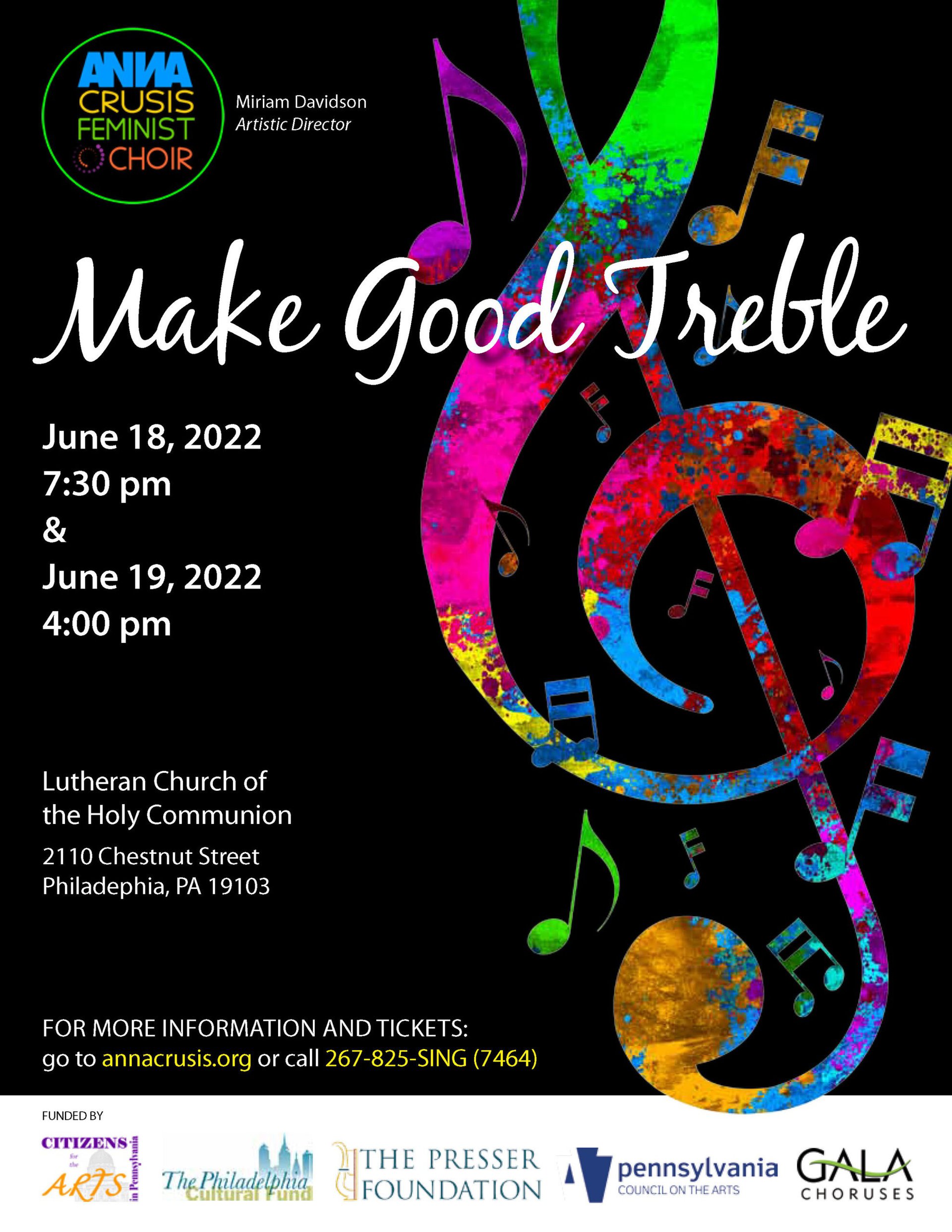 "Make Good Treble" ANNA Crusis Feminist Choir 46th Anniversary Concert ...