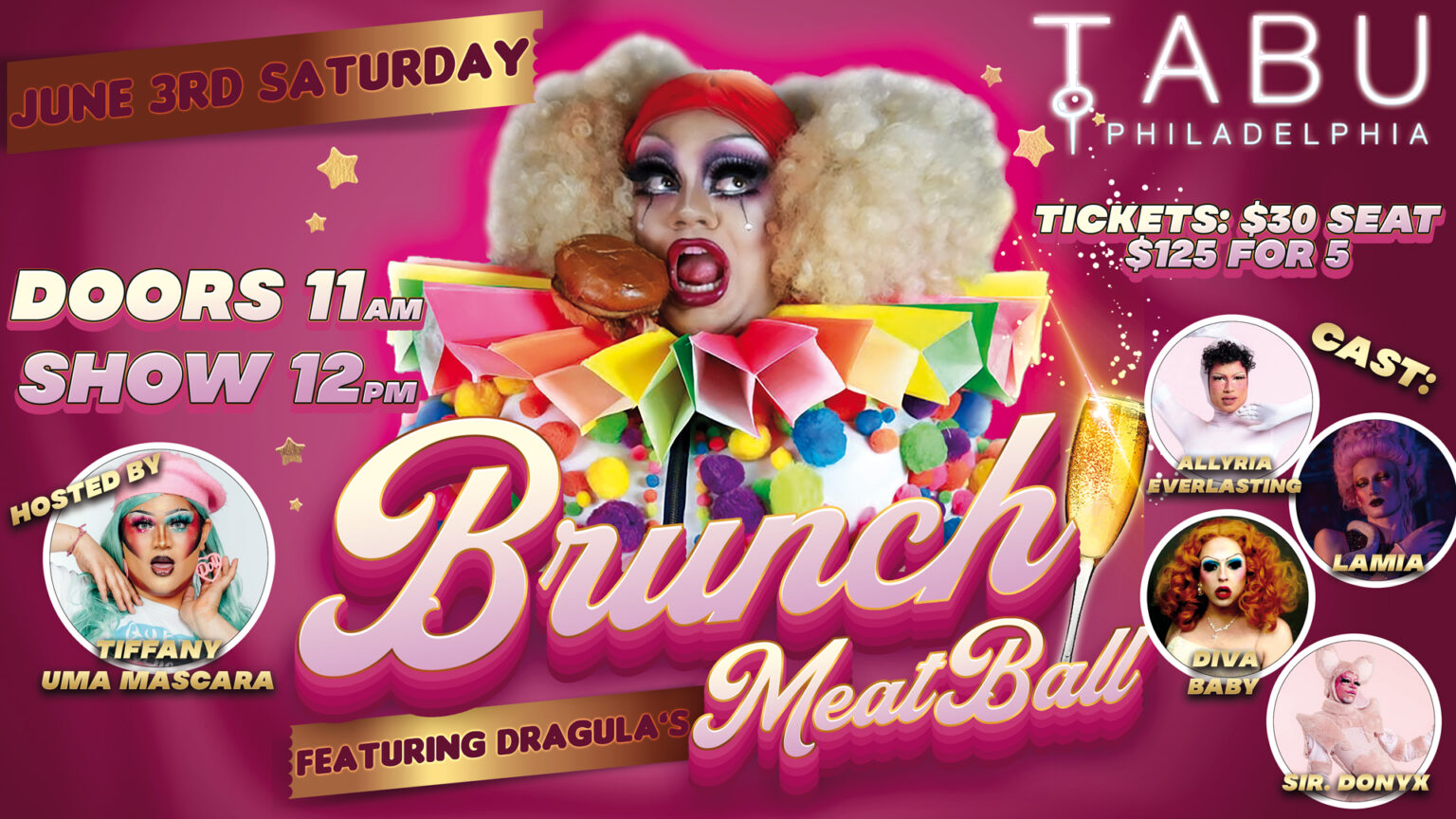 Brunch Featuring Dragula's Meatball - PhillyGayCalendar