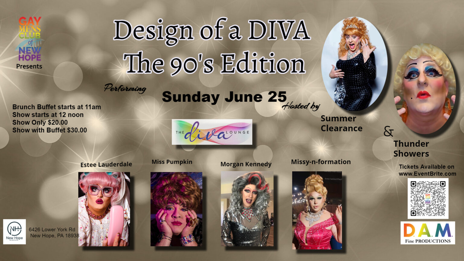 DRAG BRUNCH : Design Of A Diva 90's Edition - PhillyGayCalendar