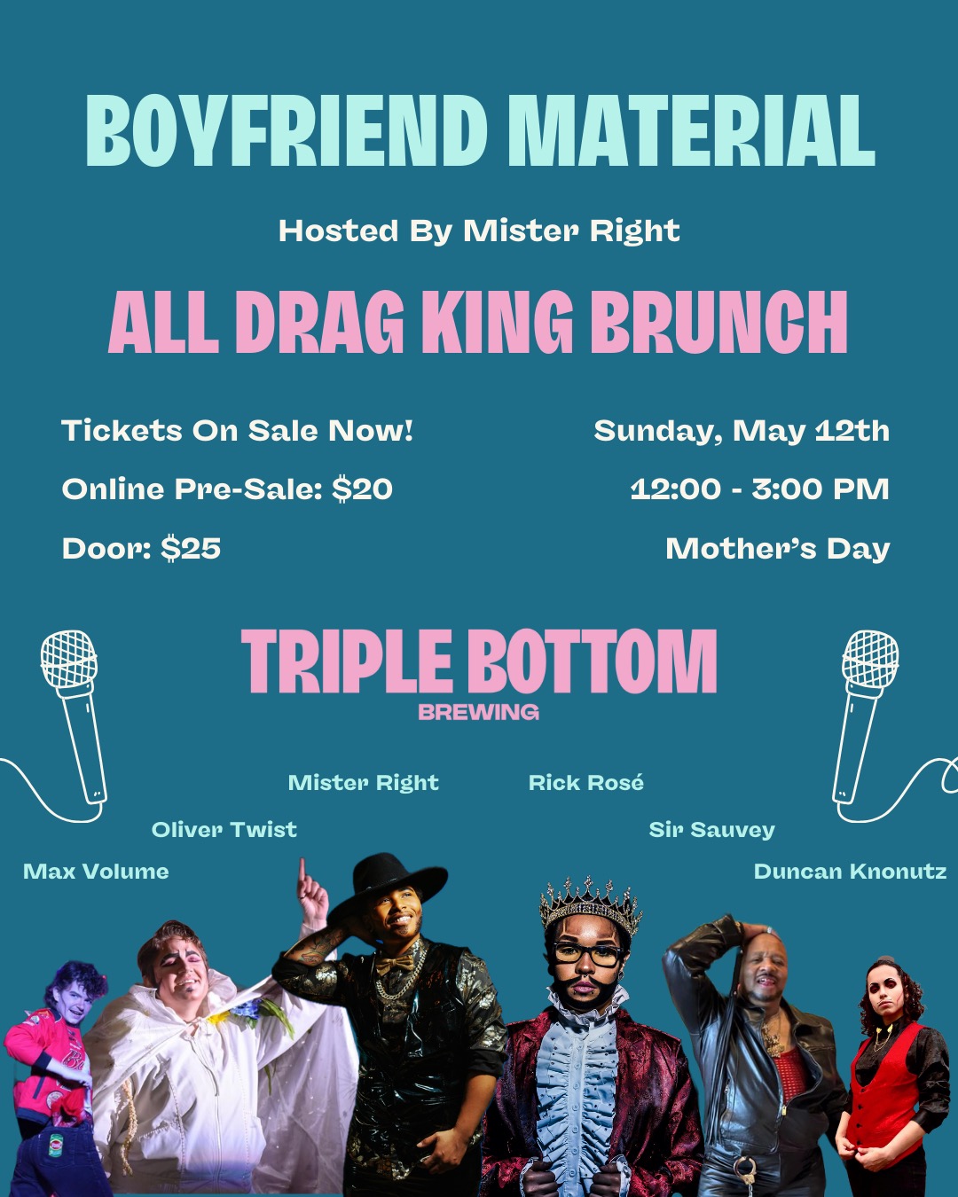 Boyfriend Material:All Drag King Brunch - PhillyGayCalendar