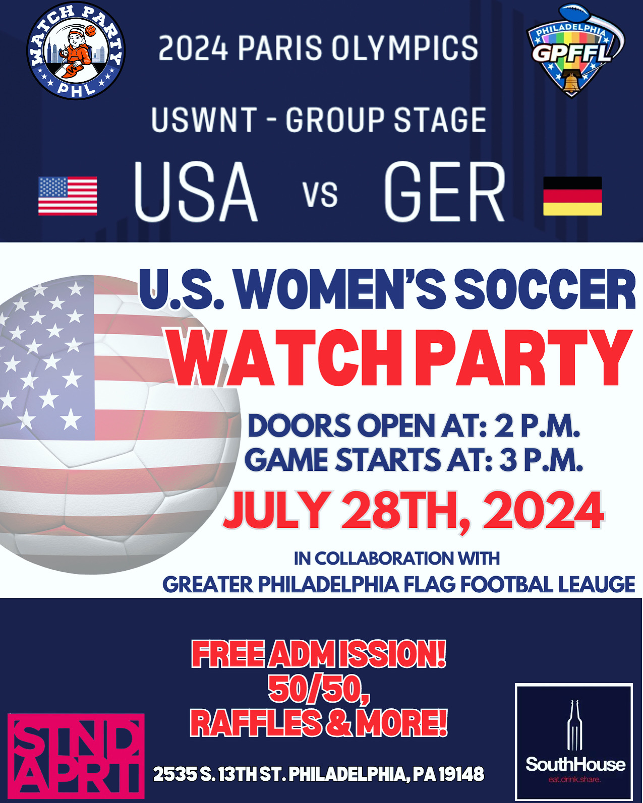 USWNT Soccer Olympic Watch Party - PhillyGayCalendar
